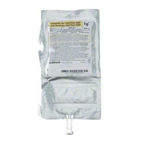 Cefazolin Dextrose Injection 1gm Bag 50ml Bag 24bgs Ca Medex Supply