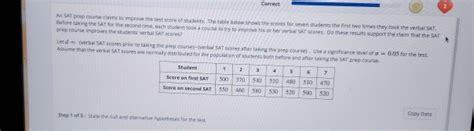 Solved Step Of State The Null And Alternative Chegg Com