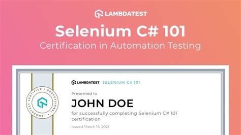 Selenium C Certification Boost Your Expertise In Automation Testing