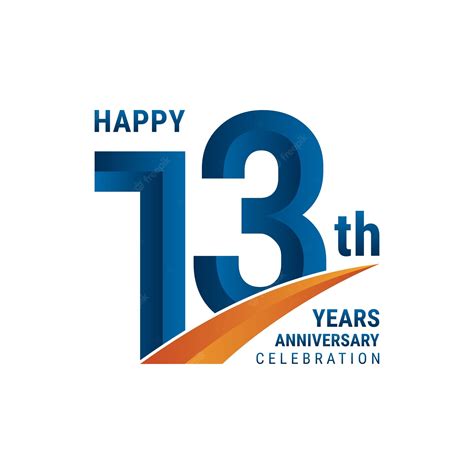Premium Vector 13th Anniversary Logo Perfect Logo Design For