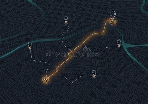 Location Tracks Dashboard Path From The Point To The Intended Goal