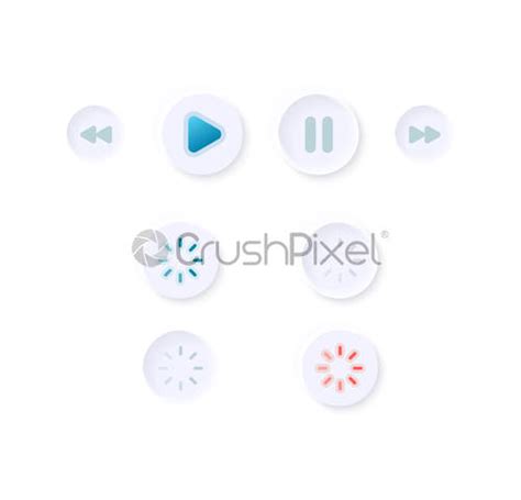 video player ui elements kit stock vector 2267533 crushpixel