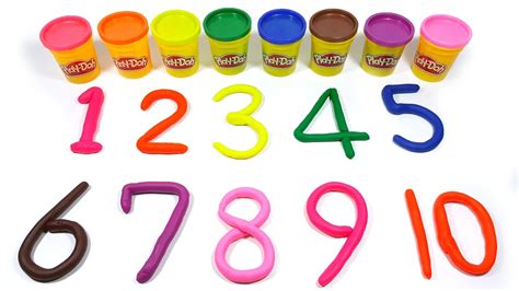 재미있는 플레이도우 어린이 숫자놀이 1부터 10까지 만들고 들려주는 교육영상 유아 공부 단어 놀이 Learn To Count With Play Doh English