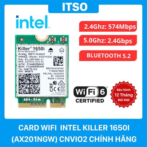 Card Wifi Intel Wifi 6 Ax201 Ax201ngw Cnvio2 Khe M2 Ngff Cho Laptop