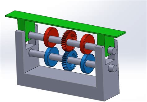 旋转平移机构solidworks 2020模型图纸下载 懒石网