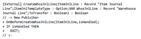 Eventrequest Codeunit 7302 “wms Management” External