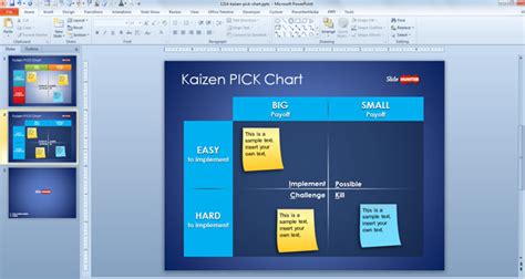 Free Kaizen Pick Chart Template For Powerpoint Free Powerpoint Templates