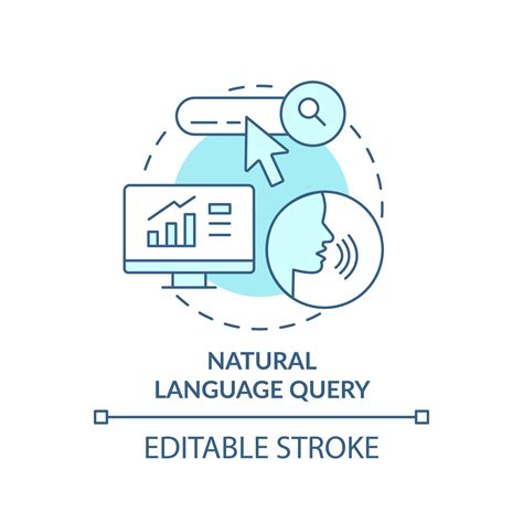 Natural Language Query Turquoise Concept Icon Defining Augmented Data