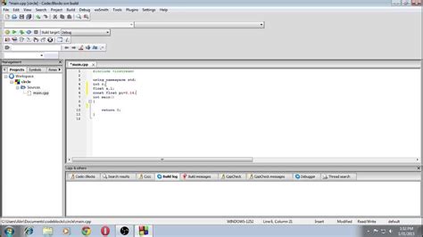 Codeblocks Area And Length Of A Circle Problem Youtube