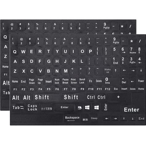 Buy 2 Pack English Keyboard Stickers Big Letter Full Set 120 Pcs Universal Pc Computer Laptop