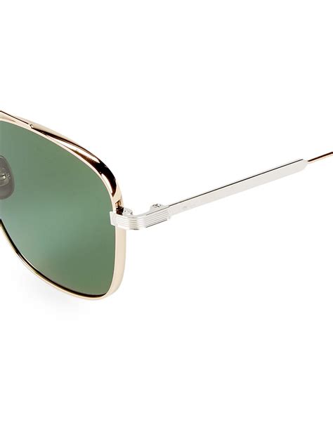 Cartier Mens 55mm Square Browline Sunglasses Gold In Metallic For Men Lyst