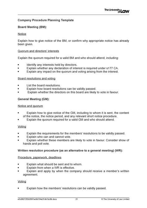 2223 Blp U03 Ce01 Company Procedure Planning Template Company