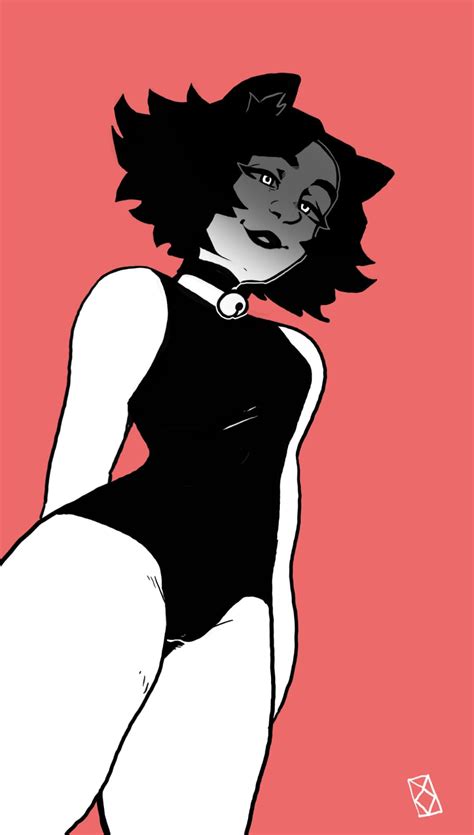 Rule 34 1girls Bell Choker Black Clothing Black Hair Cat Ears Cat