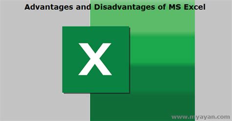 What Are The Advantages And Disadvantages Of Ms Excel