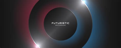 3d Black Techno Background Overlap Layer On Dark Space With Red Blue Light Lines Effect