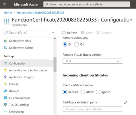 Securing Azure Functions Using Certificate Authentication Software Engineering