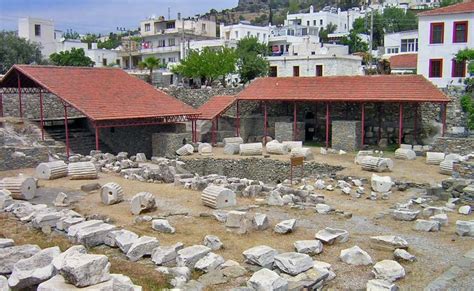 Schatten Uit De Musea Halicarnassos Het Mausoleum Turkije