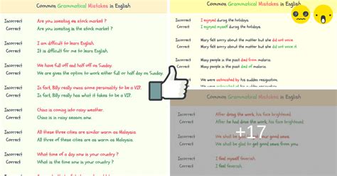 Grammatical Errors Common Grammatical Errors In English Eslbuzz Learning English