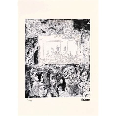 Pablo Picasso Lithograph Offset 199 Ex Numbered 297 X 42 Cm Signature