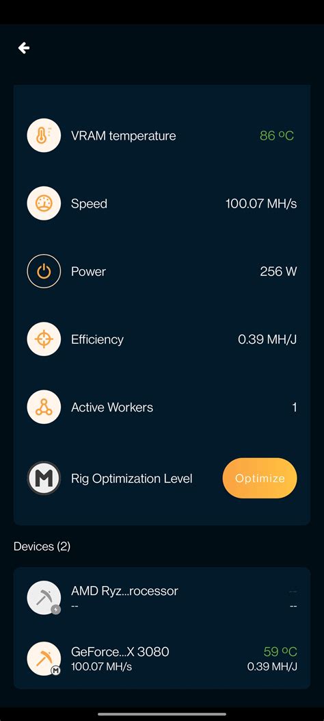 Cant See A Way To Reduce Power Consumption On My 3080nhqm Rnicehash