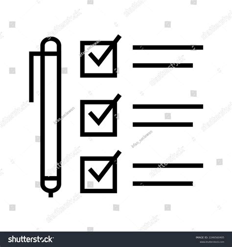 Check List Pen Icon Vector Stock Vector Royalty Free Shutterstock