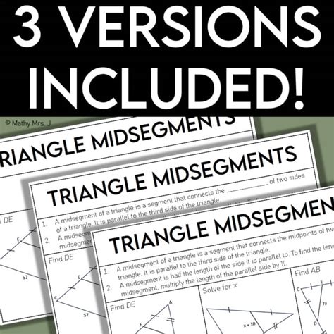 Triangle Midsegment Theorem Geometry Notes Lesson Practice And Video
