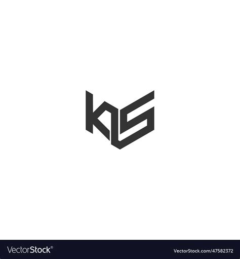 Alphabet Letters Monogram Logo Ks Sk K Royalty Free Vector