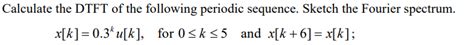 Solved Calculate The Dtft Of The Following Periodic