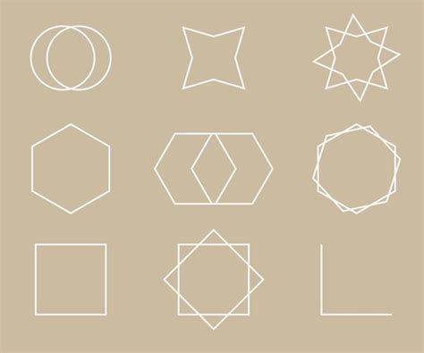 Premium Vector Geometric Shapes Icons Set