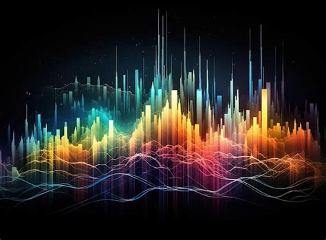 Premium Photo An Abstract Graph Is Accompanied By Lots Of Lights In The Style Of Colorful Fantasy