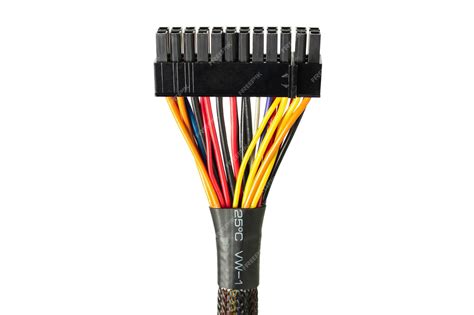 Premium Photo Psu Cable And Pin Plug For Connecting The Computer Motherboard To The Power