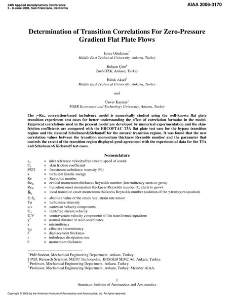 Pdf Improved Transonic Wing Flow Calculations Using Transition