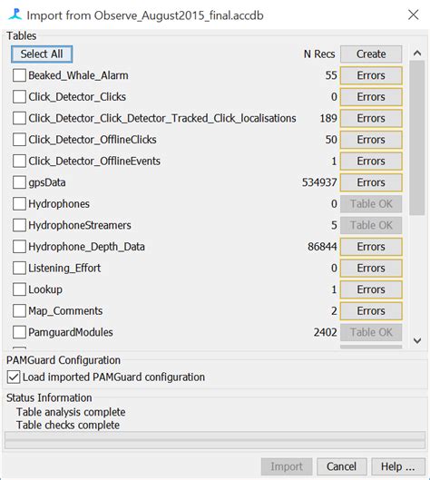 Importing And Exporting Pamguard Help