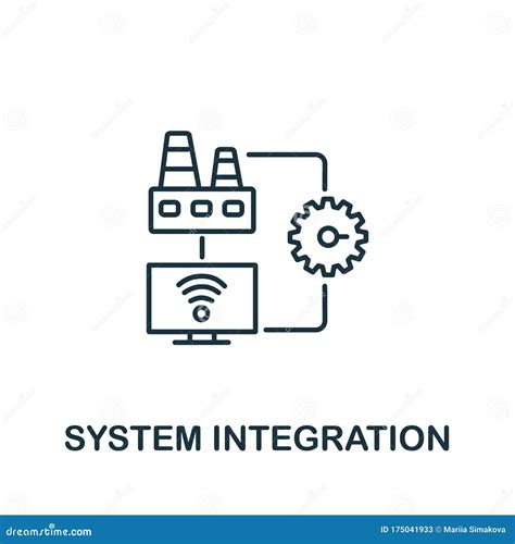 Systems Integration Icon From Industry 40 Collection Simple Line