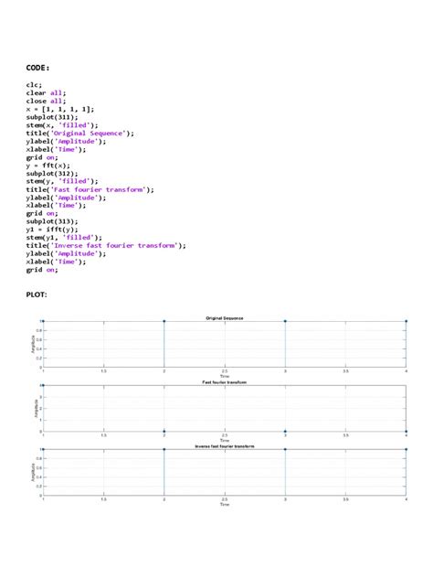 Fast Fourier Transform Matlab Code Pdf Science And Mathematics History