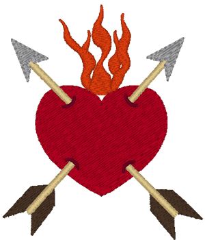 St Augustine Of Hippo Symbol Embroidery Design