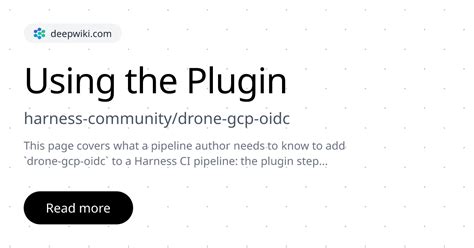 Using The Plugin Harness Communitydrone Gcp Oidc Deepwiki
