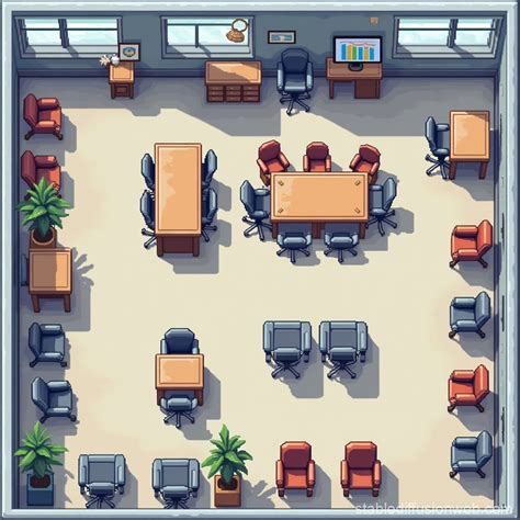 8 Bit Pixel Art Office Layout Stable Diffusion Online