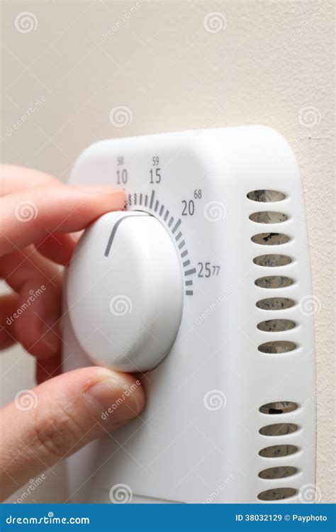 Setting A Thermostat Stock Image Image Of Heater Digital 38032129