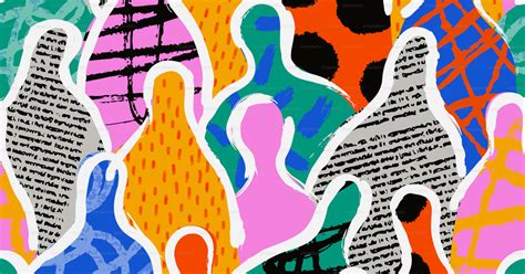 다채롭고 다양한 사람들이 추상 미술 이음매 없는 패턴을 붐빕니다 다민족 공동체 큰 문화 다양성 그룹 배경 그림은 현대 콜라주 그림 스타일로 그려져 있다 벡터