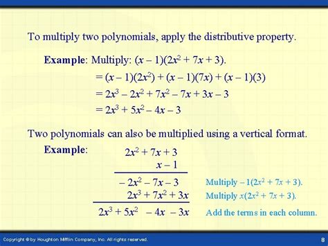 Digital Lesson Add Subtract Multiply Polynomials A Polynomial
