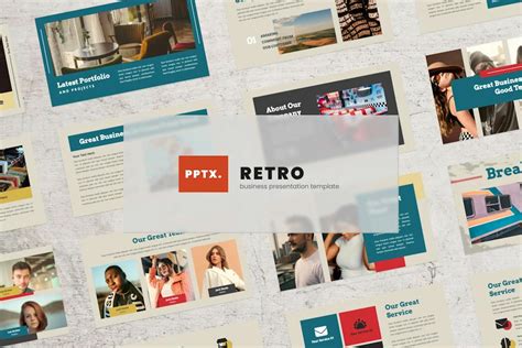 Шаблон Powerpoint в стиле ретро для бизнеса Presentation Templates Включая ретро и заводной