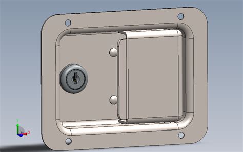 钣金门把手和锁 SOLIDWORKS 2017 模型图纸下载 懒石网