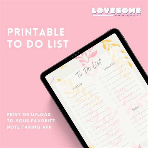 Printable To Do List Cute Pink To Do List Daily Task List Daily To Do List Ipad Planner To Do