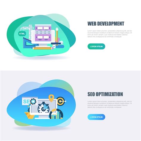 Premium Vector Flat Concept Web Development And Seo