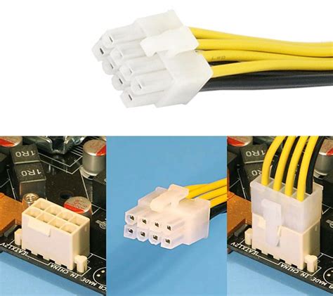 ATX Pin CPU Male To Female Power Extension Cable V Inches Cm