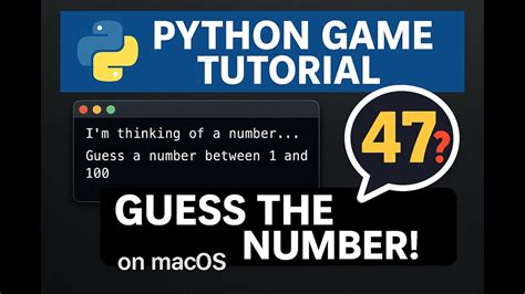 Python Project For Beginners Build A Number Guessing Game Step By Step Tutorial Youtube
