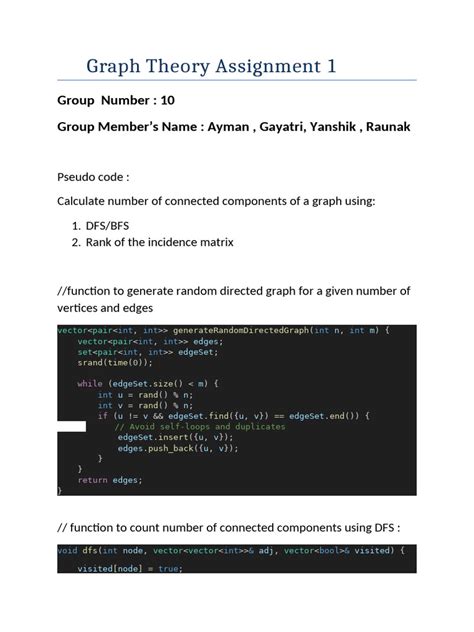 Graph Theory Assignment 1 Pdf Vertex Graph Theory Mathematical