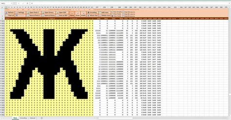 Excel Fonts Editor Converter For Adafruit Utft Squix Ili9341t3