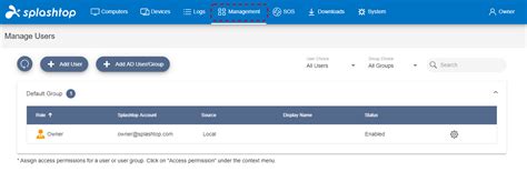 Create User Accounts Splashtop On Prem Support